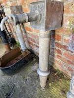 Large Lead Pump Hopper - Wording (Stk No.4082) SOLD - Js Garden Antiques