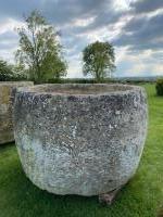 X Large Limestone Round Trough (Stk No.4012) SOLD - Js Garden Antiques